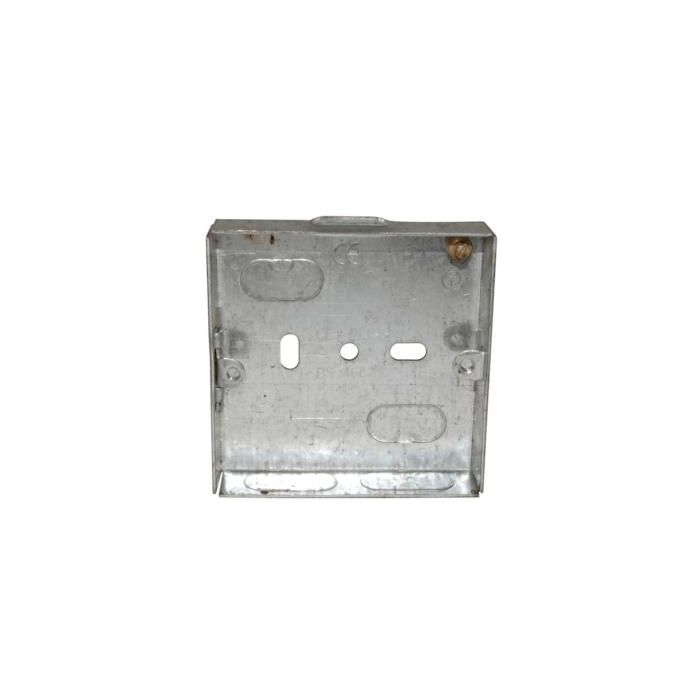 Metal Switch & Socket Box- 1 Gang Oval Adj. 16mm