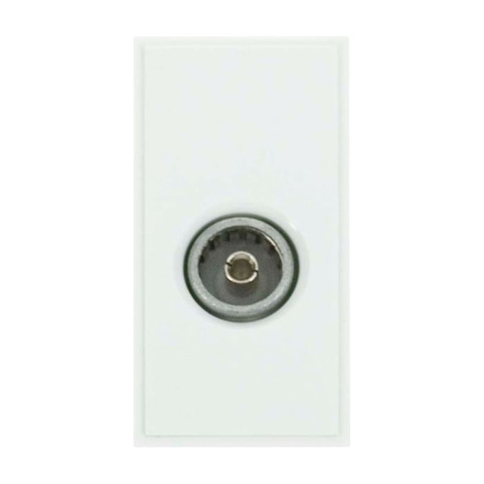 Euro module coax female socket white
