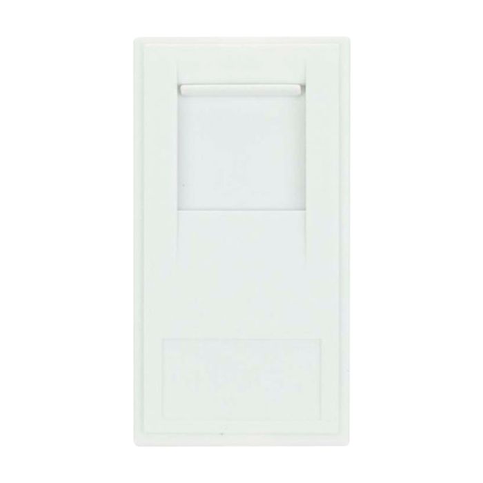 Euro module RJ45 Cat6 socket white
