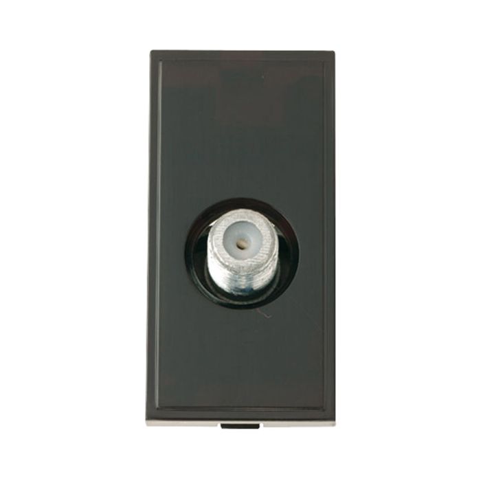 Euro module satellite female socket black