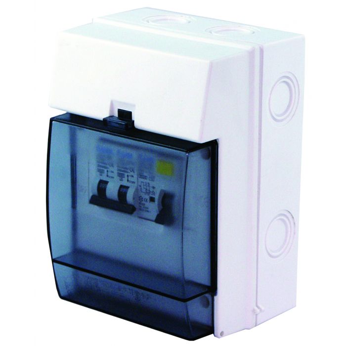 Garage unit 63A RCCB, 6A & 32A MCB