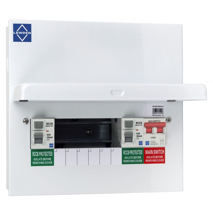 6 Way Semi-Populated Dual RCCB Board