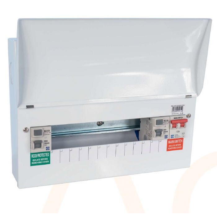 Consumer unit 10-way high integrity dual 80A RCD RKO