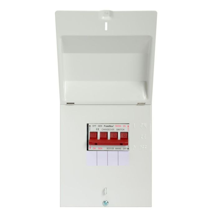 Changeover switch 125A SP&N in metal enclosure