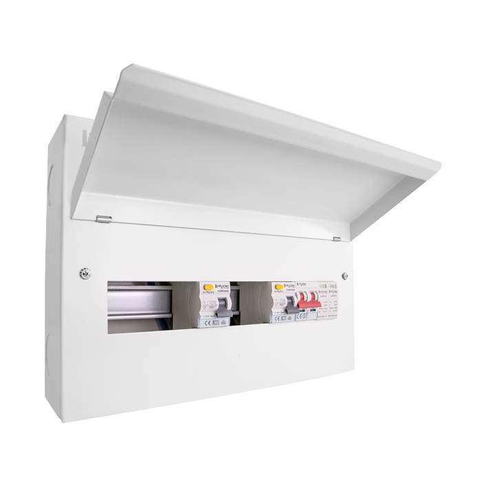 16 Way Metal Consumer Unit with 100A Mains Switch + 2 x 80A 30mA RCD ...