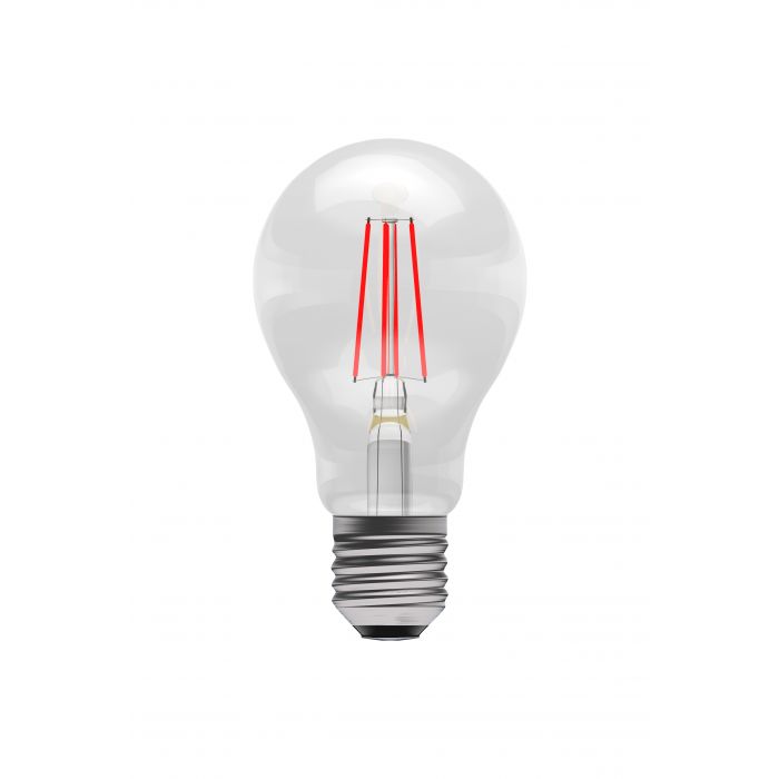 4W LED Coloured Filament GLS Lamp - ES Red