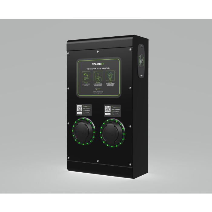 Smart EV charger 22kw 2 x T2 socket blk