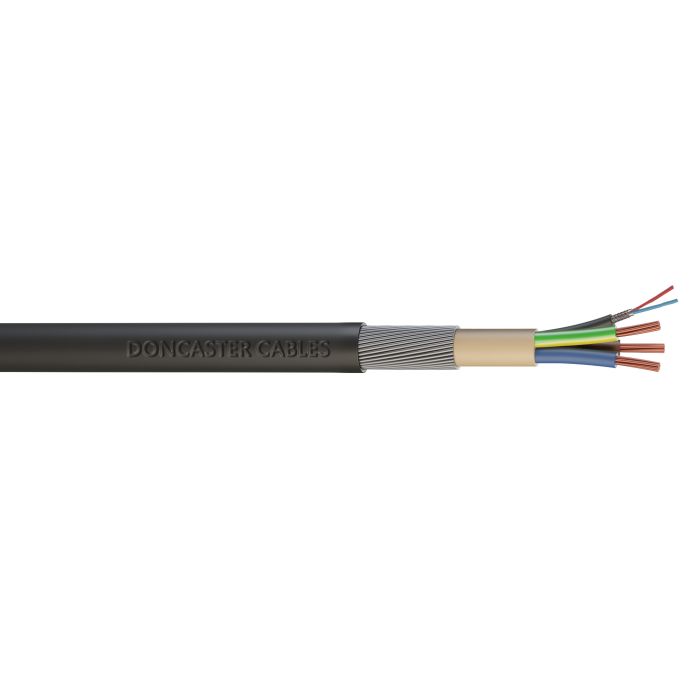 EV Ultra cable 3 core 4mm2 c/w 2c data SWA blk per M