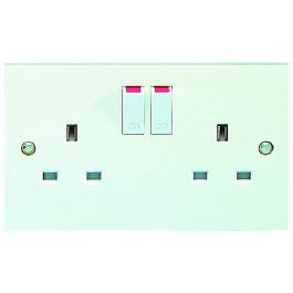 13 Amp Socket outlet - Economy 2 gang switched