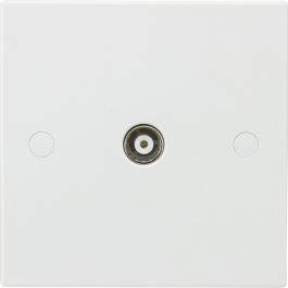 Coaxial Socket TV/FM Single Non-Isol Whi