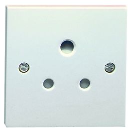 5 Amp Round Pin Socket - 1 gang unswitched