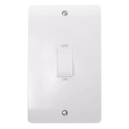 45 Amp DP Switch & Cooker Controls - 2 gang switch