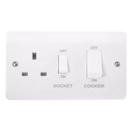 45 Amp DP Switch & Cooker Controls - Cooker control unit with 13A ...