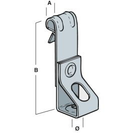 Vertical Flange Threaded Rod Hangers 1-5mm x 68mm (Qty 25) - Silver