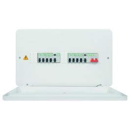 Metal Consumer Unit c/w Switch, RCD's & MCB's - 2+5+5 way