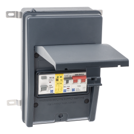 EV Consumer Unit Metal IP65 SPD RCCB type A black