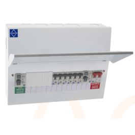 Consumer Unit - 6 Way Populated Dual RCCB Board