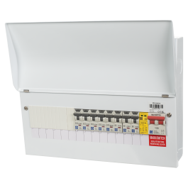 Consumer Unit 14-way RCBO populated (8) main sw + SPD
