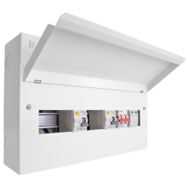 18 Way Metal Consumer Unit with 100A Mains Switch + 2 x 80A 30mA RCD ...