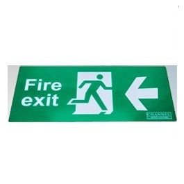 Wall Mounted Exit Signs - Arrow left Legend - ISO type
