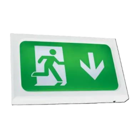 Emergency exit sign slim white